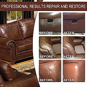 Advanced Leather Repair Gel, Professional DIY Leather and Vinyl Repair Kit, Liquid Leather Repair Kit, Leather Repair Cream for Furniture, Boat or Auto Car Seats (20ml,Black)