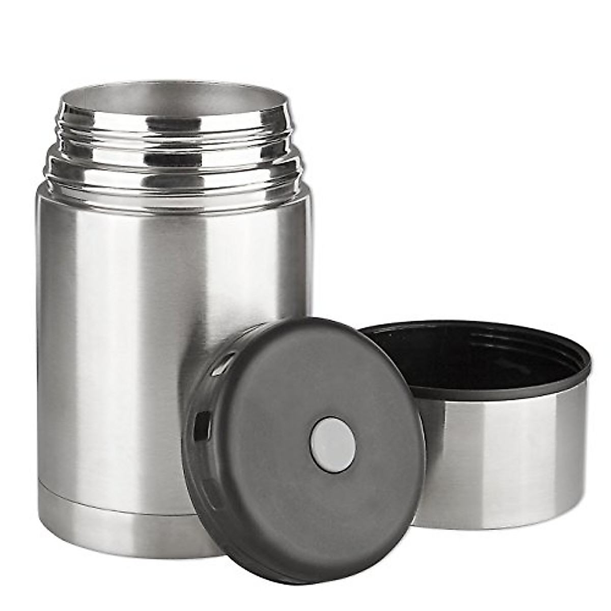 Isosteel Vacuum Food Container, Stainless Steel, Silver, 10 x 15 x 20 cm