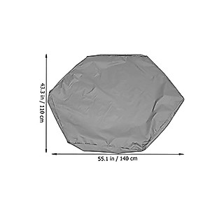 Yardwe Kids Toys 2 pcs Furnitures Pool Garden from Beach Shape Kids Spa Furniture Outdoor Sand Gray Square Cover Tool Protector Keep Tub X Canopy, Children Shield Bathtub Xxcm Outdoor Toys