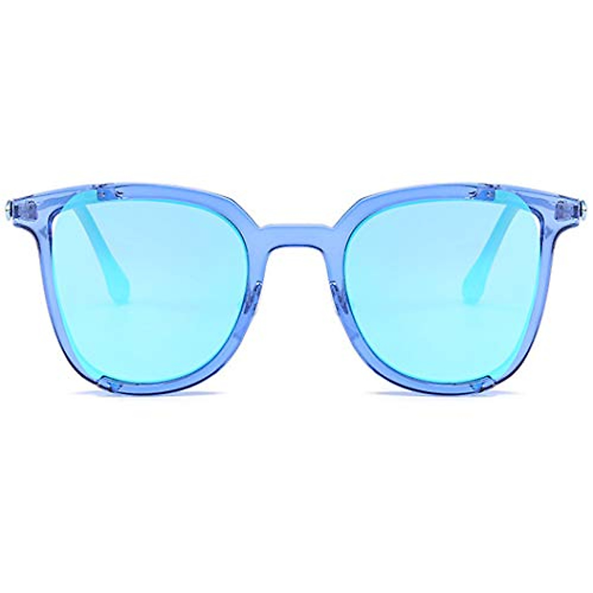 Polarized Sunglasses Retro Personality Sunglasses Men and Women Tide Fashion Color Lens Sunglasses (Pink Frame Barbie Pink Lens)