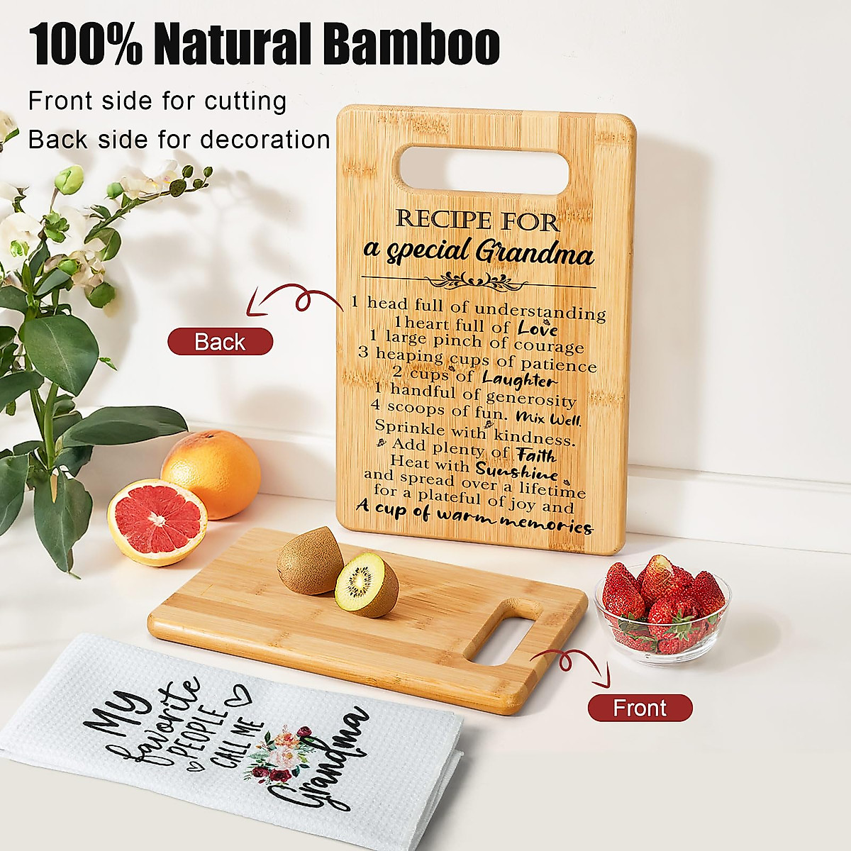 BuiltFit Grandma Gifts Birthday Gift for Grandma from Granddaughter - Birthday Gifts Box for Grandmother from Grandchildren Grandson, Christmas Mothers Day Gifts Set for Great Grandma Nana