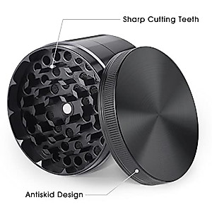 ATOYSKPX Spice Grinder 2.5 Inch, Large Grinder (Black)