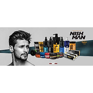 NISHMAN Barber Talc Powder for After Haircut or Shaving, White, 6.4 oz. 180gr