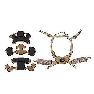 BROLEO Helmet Chinstrap Dial Hanging System, Easy to Install Exquisite Workmanship Portable Waist Helmet Padding Kit for MICH for Wendy (Mud Spongeand Suspension)