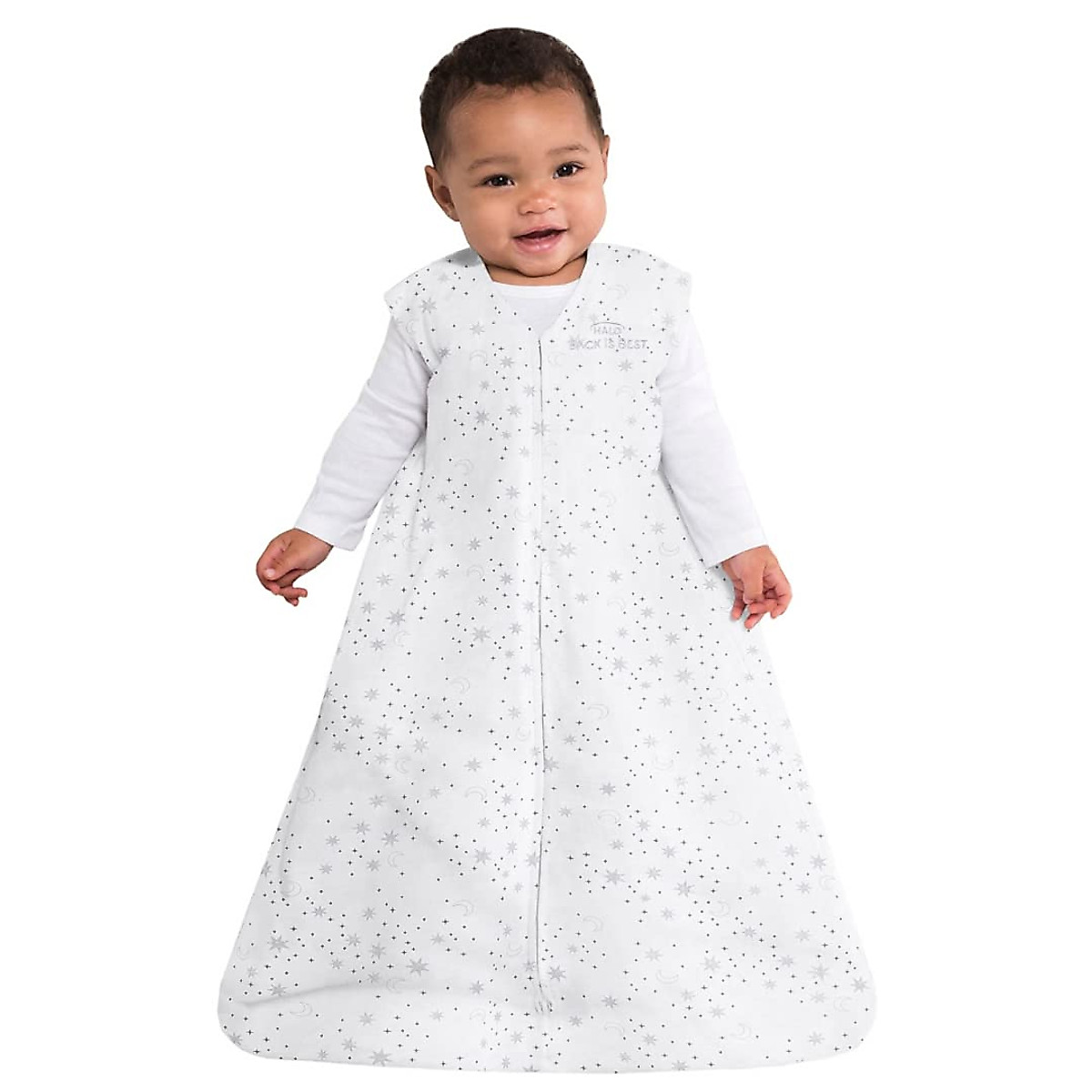 HALO Sleepsack 100% Cotton Wearable Blanket, TOG 0.5, Midnight Moons, Medium, 6-12 Months