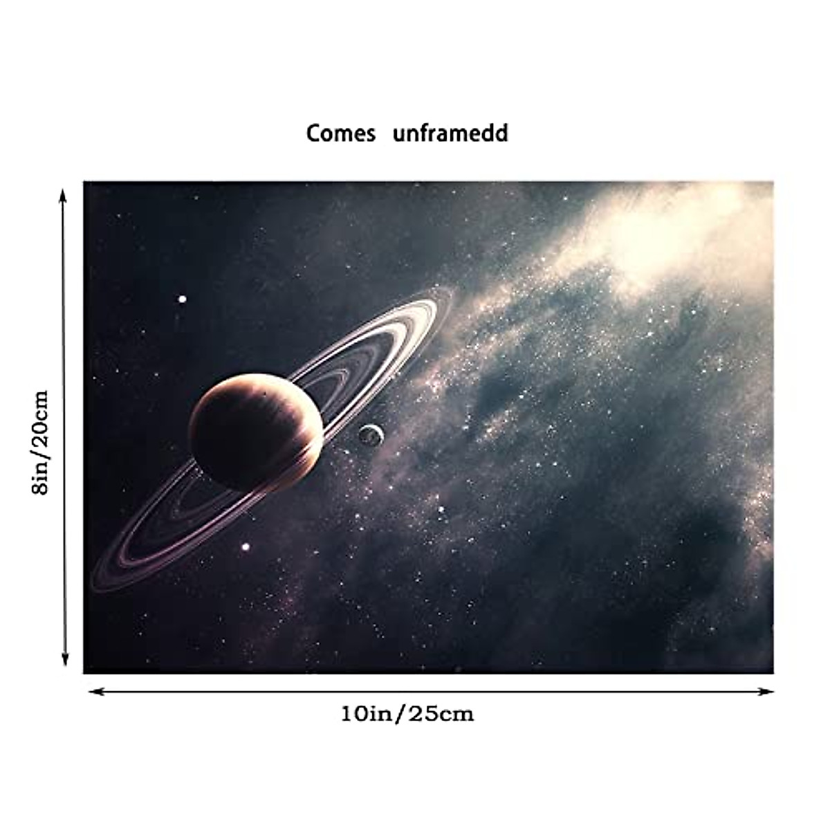 POUSREDE Outer Space Planet Wall Art Painting ,for Bedroom, Livingroom, Bathroom Decor ，Posters for Kids, Boys or Girls Room Set of 6 ( 8" x10" ) Unframed