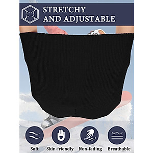 Geyoga 6 Pieces Warm Knitted Cuffed Beanie Hats Winter Cuff Skull Cap Men Women(Classic Colors)