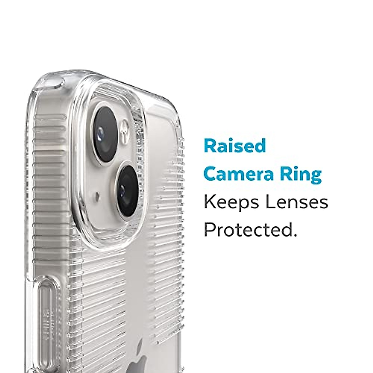 Speck Clear iPhone 14 & iPhone 13 Case - Drop Protection, Scratch Resistant & Anti-Yellowing Dual Layer Case for iPhone 14 & iPhone 13 Case for 6.1 inch Model - Clear/Clear GemShell