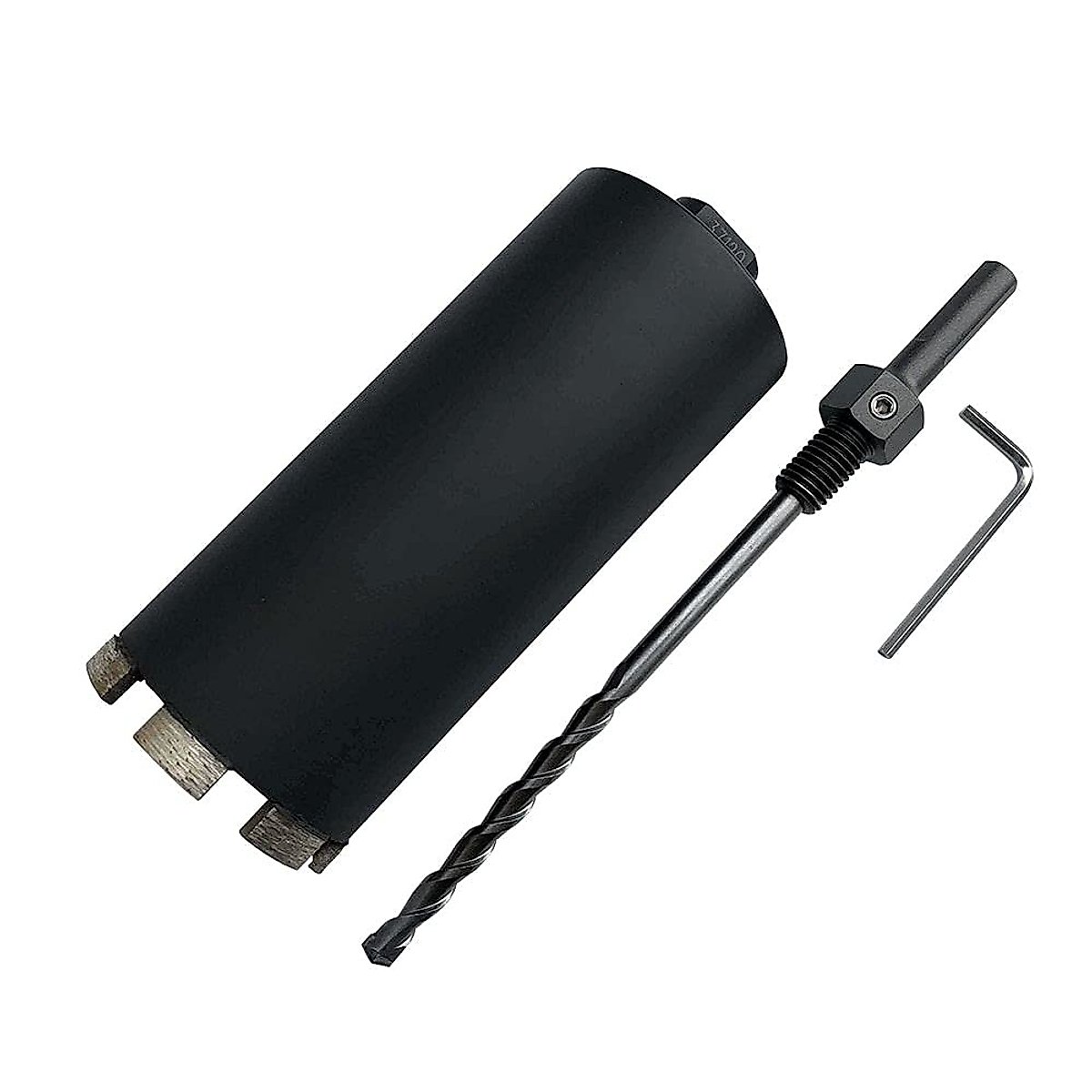 4-1/4" Dry/Wet Multipurpose Core Bit for Masonry, Concrete, and Natural Stone #30/40 Diamond Grit with 1/2" Shank Pilot bit