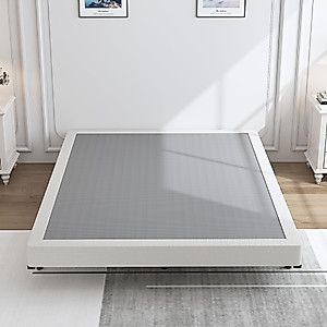 HOBINCHE 5 Inch Queen Size Box Spring for Bed,Heavy Duty Box Spring with Fabric Cover,Noise Free,Easy Assembly,3000LBS Weight Capcity Metal Mattress Foundation,Non-Slip