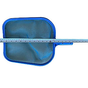 FibroPool Leaf Skimmer Net with Extendable Aluminum Pole - Ultra Fine Mesh Rake for Cleaning Swimming Pools, Spas, Hot Tubs and Fountains - Pool Maintenance Accessories