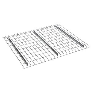 Vestil WMD-4246 Pallet Rack Wire Decking, 2500 lb. Uniform Capacity, 42" Length, 46" Width, 1.5" Height, Fits 1-1/2" Step Beam, 96" Beam Requires 2 Piece, Powder Coat Grey