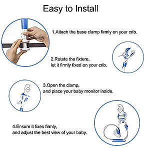 Universal Baby Monitor Wall Mount, Infant Baby Camera Holder, Baby Monitor Shelf, Baby Camera Stand for Crib Nursery Compatible with Most Baby Monitors