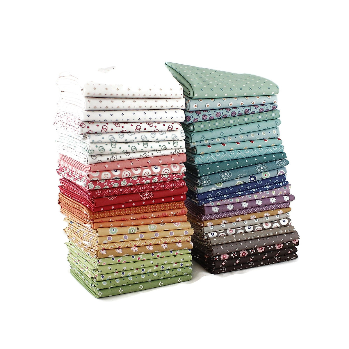 Bee Dots Fat Quarter Bundle (49 Pieces) by Lori Holt for Riley Blake 18 x 21 inches (45.72 cm x 53.34 cm) Fabric cuts DIY Quilt Fabric