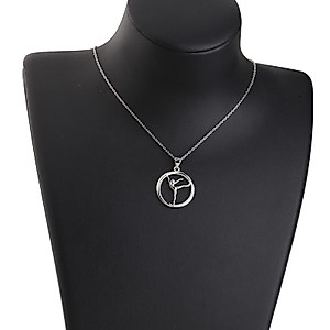WSNANG Dancer Necklace Dance Recital Dancer Gift Dance Pendant Jewelry for Daughter Niece Granddaughter Dance Lover Graduation Gift (nc-braver card)