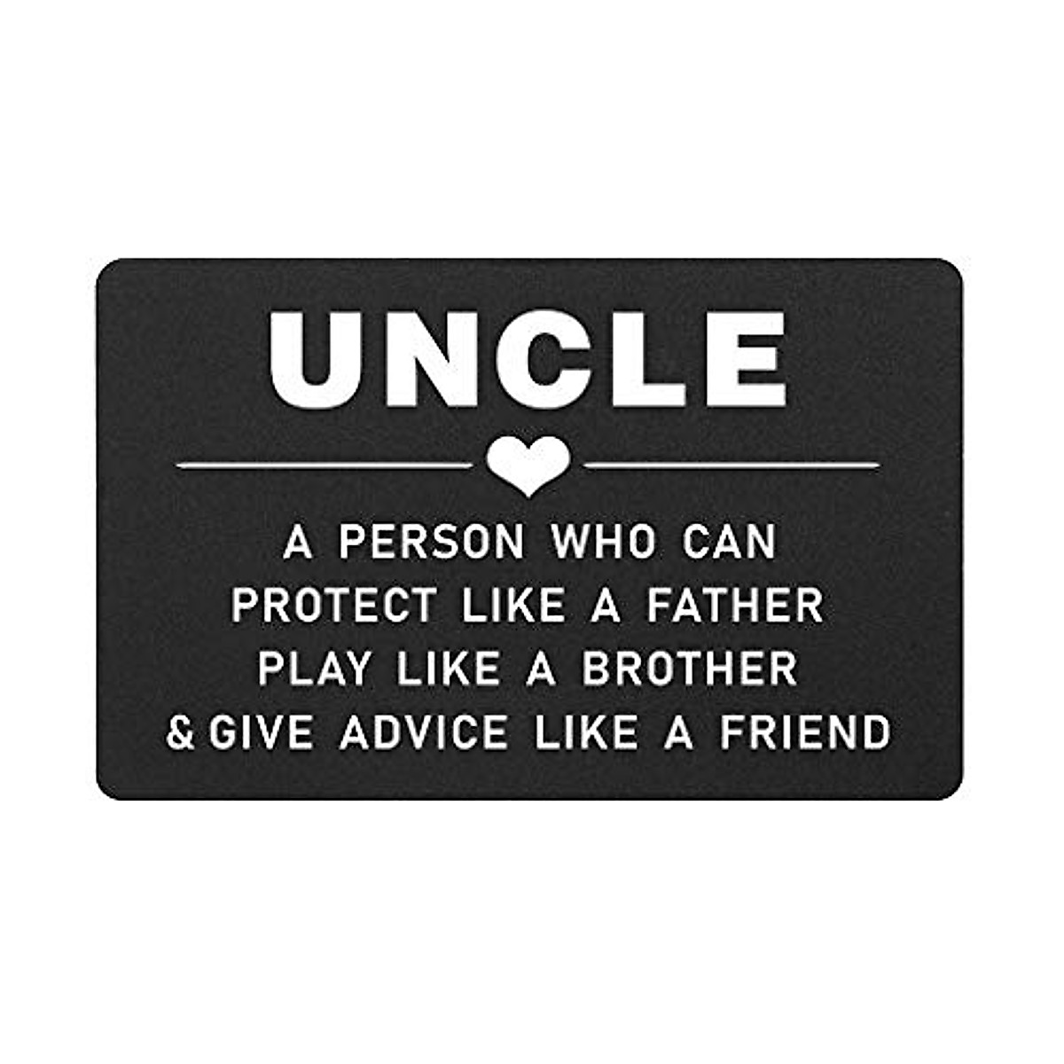 Uncle Gifts Card from Niece Nephew, Uncle Like a Father Brother Friend, To My Uncle Wallet Card for Birthday Christmas Fathers Day, Favorite Uncle Gift Ideas