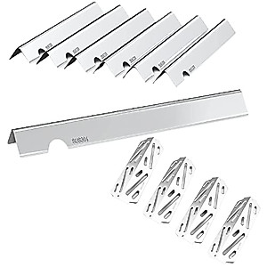 Weber 304 Stainless Steel Heat Deflector and 66033 Flavor Bars for Weber Genesis II and Genesis II LX 400 Series, Genesis ll LX E-440/S-440, Genesis ll S-410/E-410, Genesis ll 435 Gas Grills