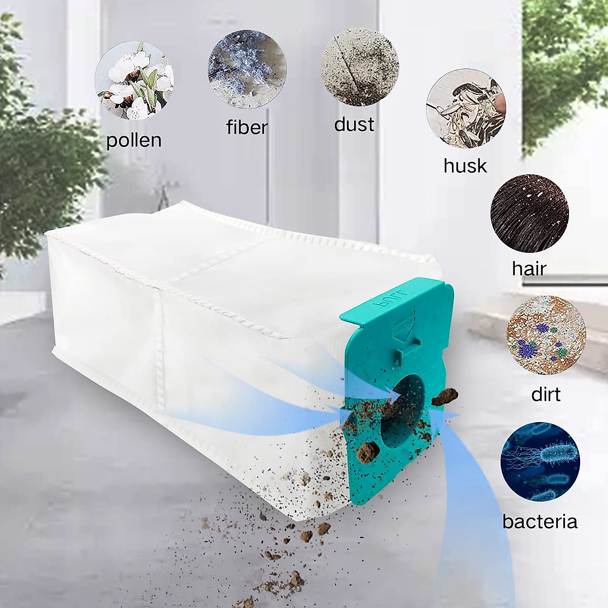 VACUSHOP Dust Bags Replacement for Samsung VCA-ADB95 BESPOKE Jet Cordless Stick Vacuum Accessories Parts 8pcs