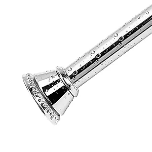 VEGA U Tension Shower Curtain Rod Anti-slip No Drill for Bathroom Bedroom Study Window Closet Doorway, 43-72 inch Adjustable (Silver)