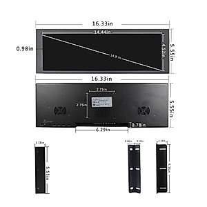 VSDISPLAY 14.9inch 1280x390 LCD Monitor VS149ZJ01,which with Screen LTA149B780F and HD-MI DVI VGA Input Controller Board M.NT68676.2A, as a bar Display Monitor/Advertising Screen Monitor