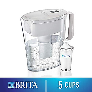 Brita SOHO White 5 cup Water Pitcher, 11.1 x 9.5 x 4.6", White
