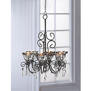 Accent Plus 10016072 Midnight Blooms Chandelier, No Size, Multicolor