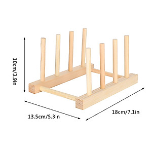 3 Set Kitchen Bowl Dish Draining Rack, Wooden Drain Dish Rack, Dinner Plate Storage Rack, Plates rack/Pans/Cups Dish rack, Kitchen Utensils