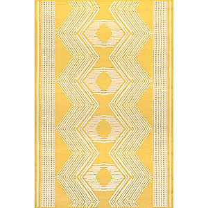 nuLOOM Ranya Tribal Indoor/Outdoor Area Rug, 8' x 10', Yellow