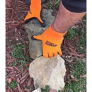 Midwest Gloves & Gear 94P06-LX-00 Grip 6 Pack Men's Max Performance Glove, Orange- Fits Large-XL