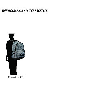 adidas Classic 3S Backpack, Jersey White/Halo Mint Green/Violet Tone Purple, One Size