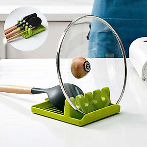 Spooner - Multi-Utensil Holder - Heat resistant, BPA free and with drip tray holder to place on the counter, next to the stove or in the kitchen for spoons.