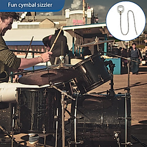 Cymbal Sizzler Chain Drum Set Stainless Steel Drum Cymbal Extension Chain Stainless Steel Cymbal Rattler Sizzler Extension Chain For Drum Jazz Set 5 Pack