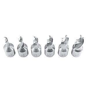 Accusize Industrial Tools 6pcs/Set H.S.S. Fully Ground Drill Set with 3/4" Weldon Shank, 1inch Cutting Depth, 0519-2501