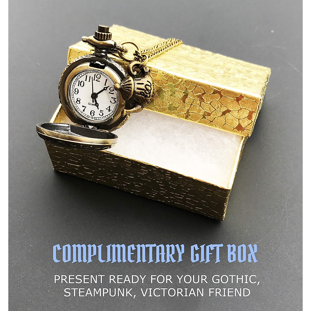 UMBRELLALABORATORY Alice in Wonderland Watch Necklace Jewelry Costume Gothic Lolita Accessories