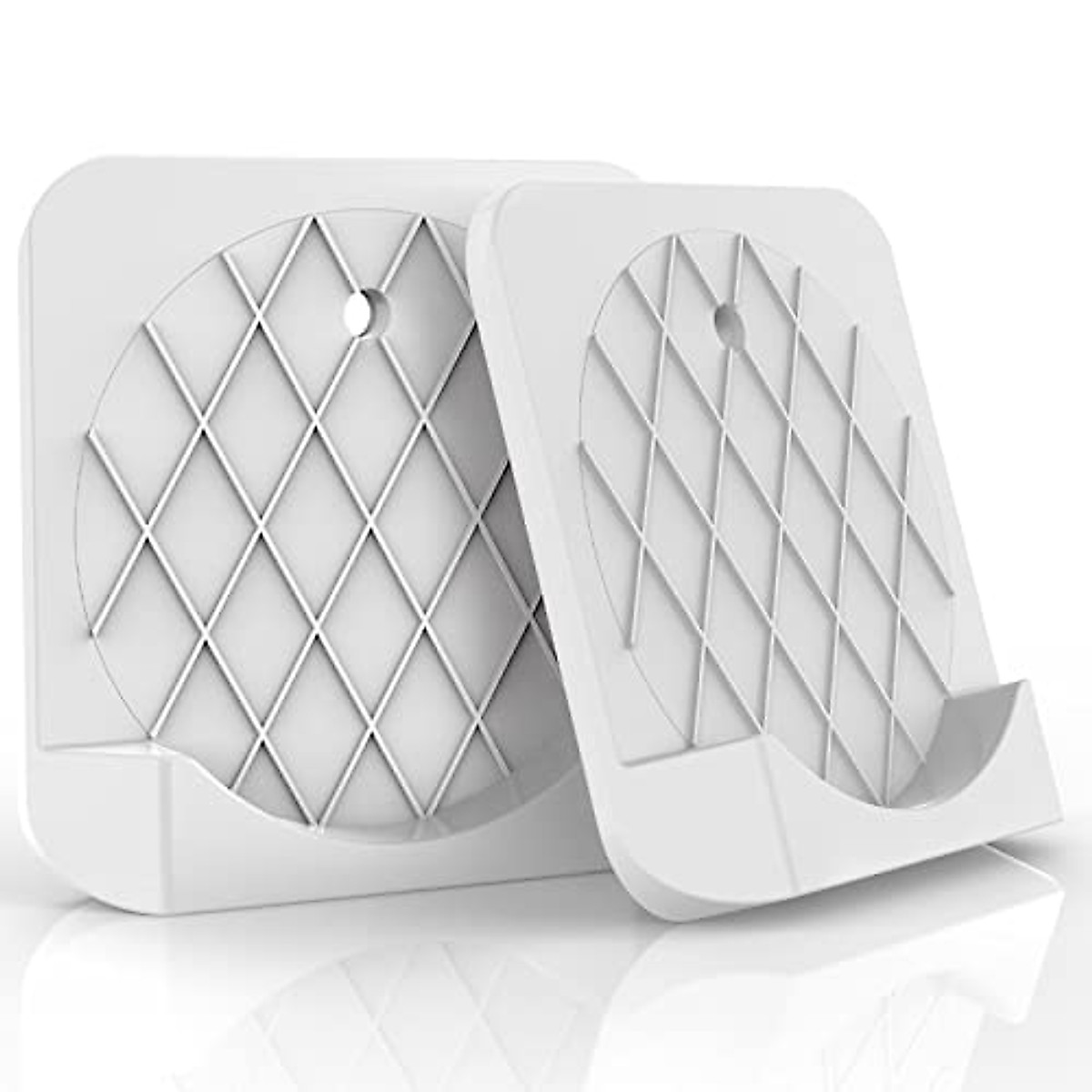 Shower Rod Holders for Wall, Adhesive Shower Curtain Rod Holder No Drilling, 2 Pack Waterproof Shower Rod Mount Retainer for Wall