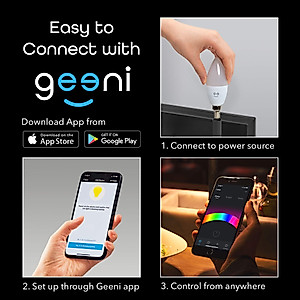 Prisma Plus E12 B11 Candle Wi-Fi Smart Bulb - 40W Color and Tunable White Smart (4-Pack)