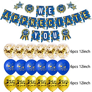 We Appreciate You Banner Thank You Banner Thank You for All You Do Balloons Employee Appreciation Decorations Teacher Doctor Nurse Retirement Appreciation Party Decorations