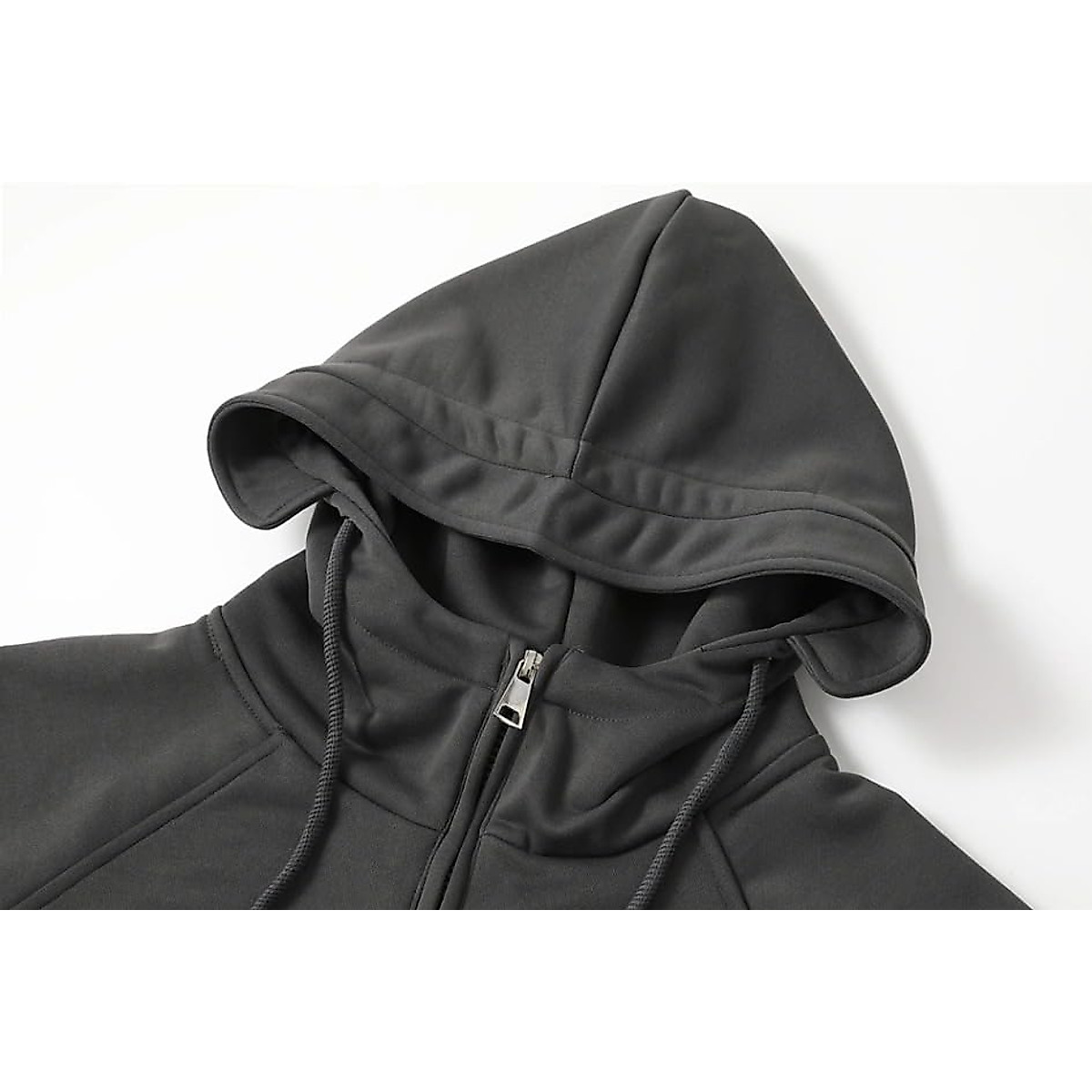 QARMAX Men Tactical Sweatshirt Quarter Zip Cargo Pullover Hoodies Workout Gym Sports Running Outdoor Winter Jackets (D,2XL)