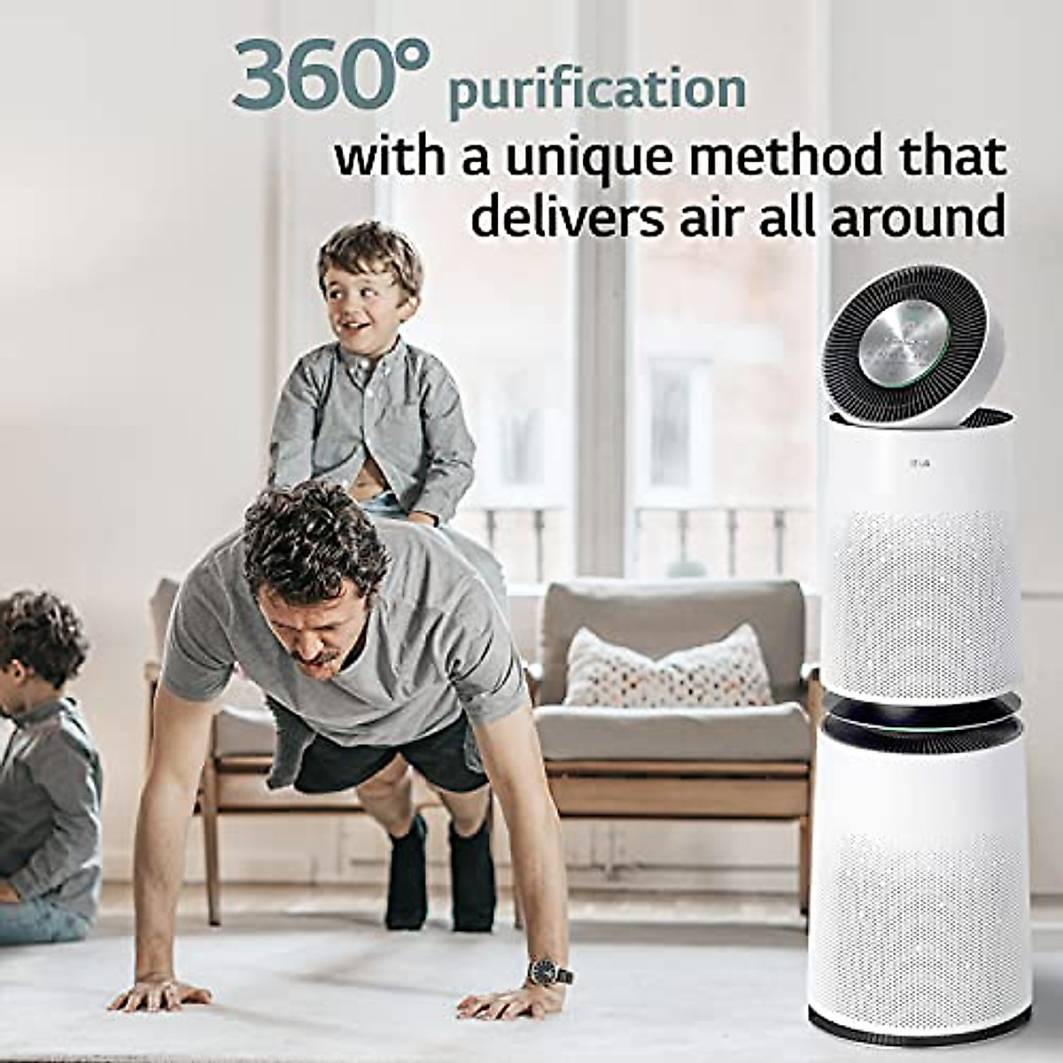 LG PuriCare 360-Degree Air Purifier with SmartThinQ Wi-Fi and Voice Control, AS560DWR0