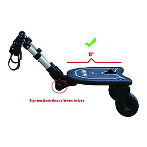 Englacha 2-in-1 Cozy X Rider, Black - Child Rider Stroller Attachment with Saddle Seat and Standing Platform - Universal Fit for Most Prams - Quick and Easy to Use - Designed for Safety