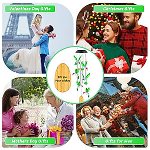 Mothers Day Wind Chimes Gifts for Mom Birthday Gifts for Women Mother‘s Day Gift for Grandma Wife Sister Gift Hummingbird Wind Chimes Solar Lights for Outside Garden Outdoor House Patio Décor