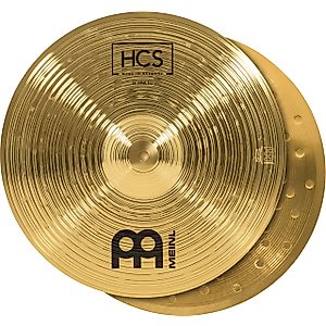Meinl 14” Hihat (Hi Hat) Cymbal Pair – HCS Traditional Finish Brass for Drum Set, Made In Germany, 2-YEAR WARRANTY (HCS14H)