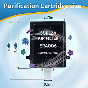 Upgraded 7042798 7007067 Subzero Air Purification Cartridge Replacement Refrigerator Filter - 6 Months Warranty (7007067 * 1Pice)