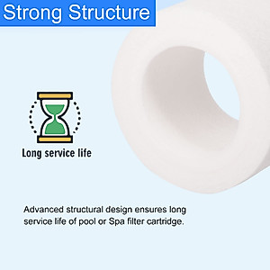 HANXER 6540-502 Hot Tub Filter Cartridge Replaces for Filbur FC-2812, Sundance Series 850 780 6540-502, PPS750, Darlly PP2002, Inner Pre Filter Disposable for Pool and Spa, 1 Pack