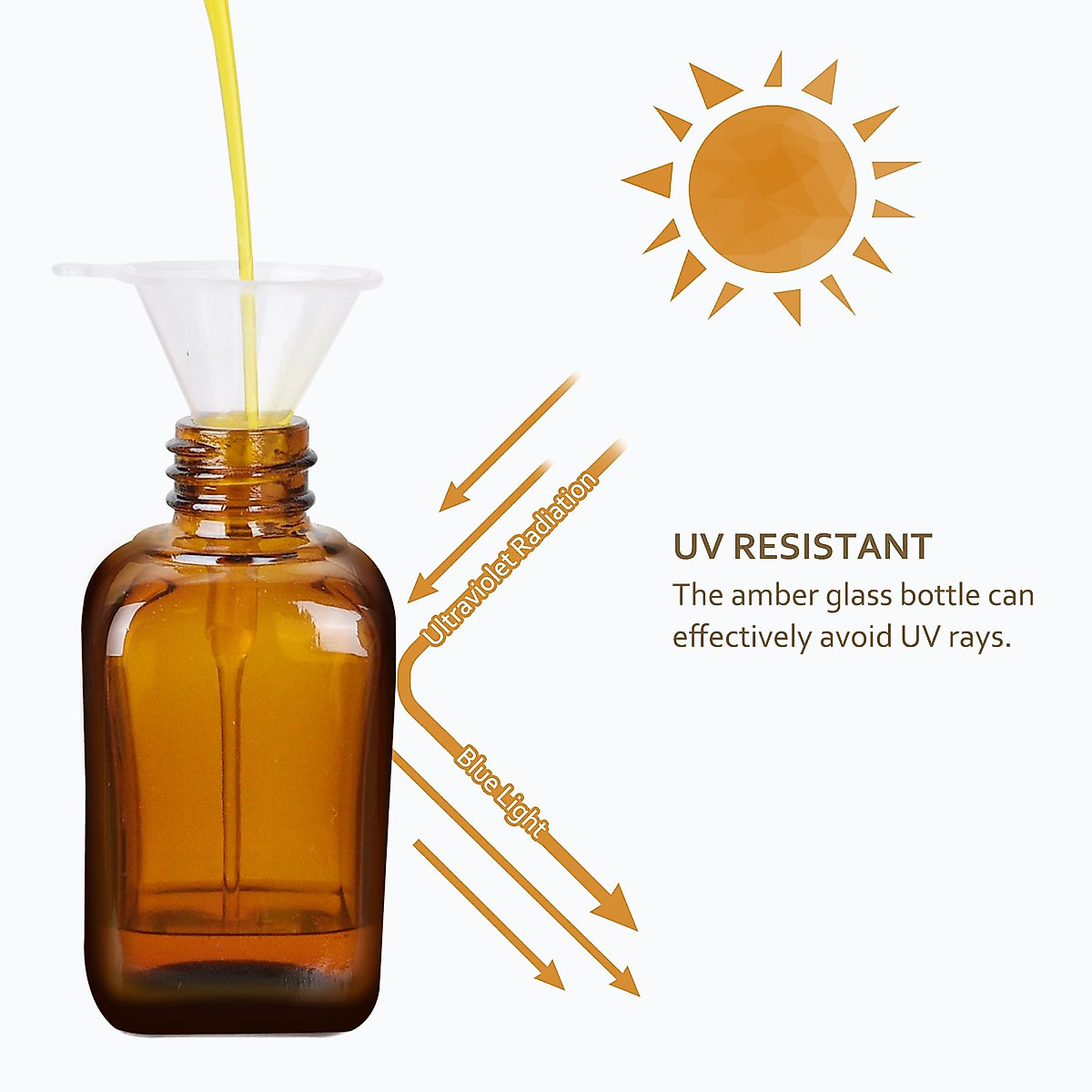 4Pack Dropper Bottles with Dropper 1.7 oz Glass Tincture Bottles with 1 Funnel & 4 Labels 50ml Thick Amber Leakproof Essential Oils Bottles Eye Dropper Bottles for Storage and Travel