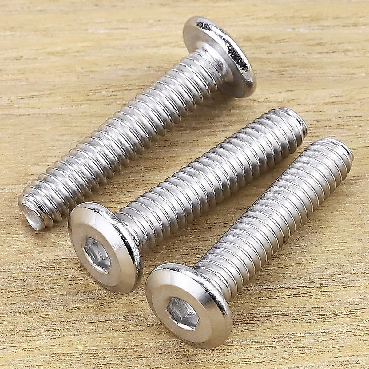 1/4-20 x 1-1/2" Hex Socket Head Cap Screws, 304 Stainless Steel 18-8, Chamfered Countersunk Machine Screws for Furniture, Binding, Machinery, Automotive, DIY Projects, 50 PCS