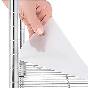 5 Pack of Wire Shelf Liners for Kitchen Closet Cabinet Shelves Fits 14" x 36", Transparent Clear Matte Finish Durable Waterproof Non-Adhesive and Unrolled Flat Shelf Liners