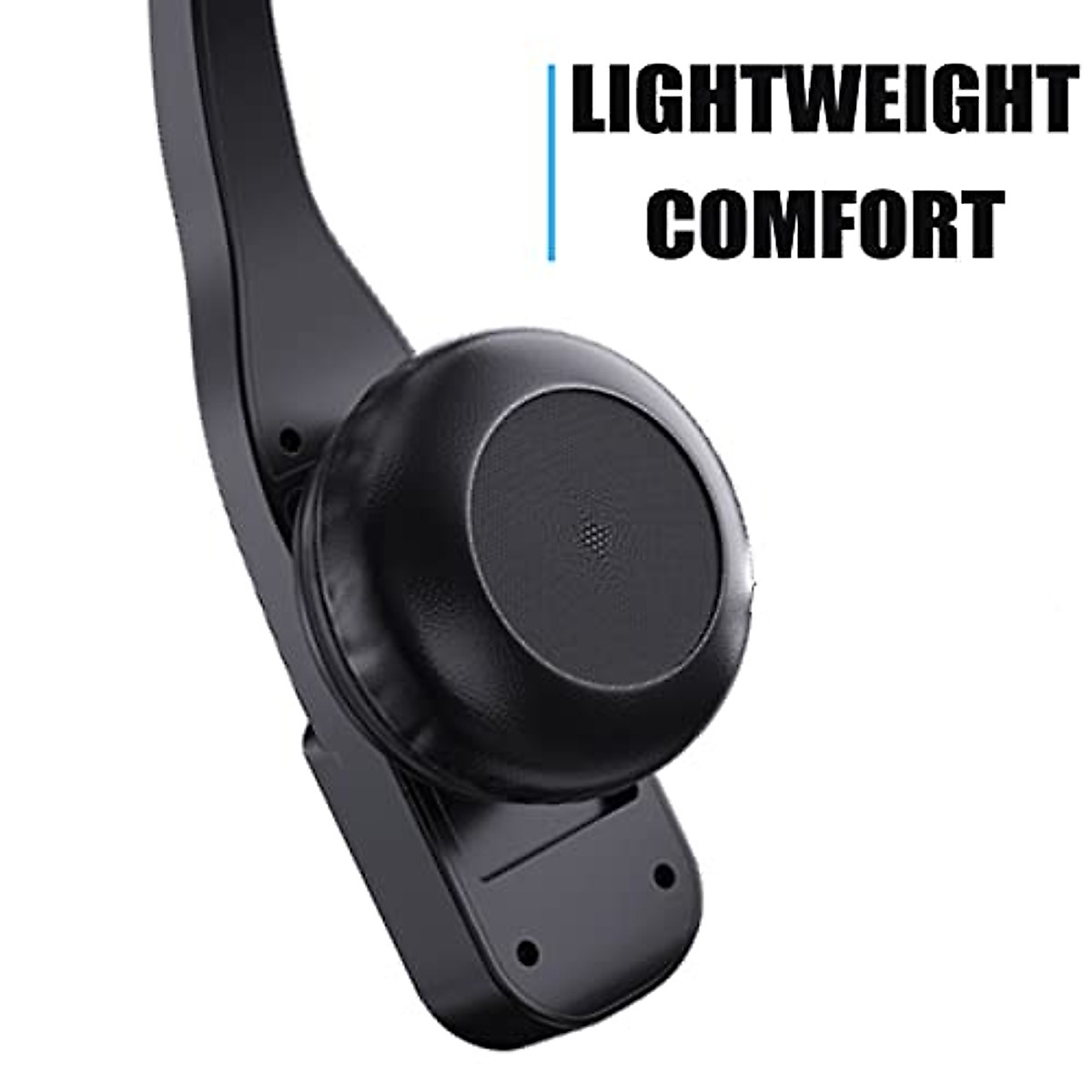 Conambo Bluetooth Headset, Bluetooth Trucker Headset with Noise Canceling Mic, On Ear Bluetooth Headphones for Cell Phone/PC/Tablet/Laptop/Computer, Hands Free Headset for Trucker/Business/Students