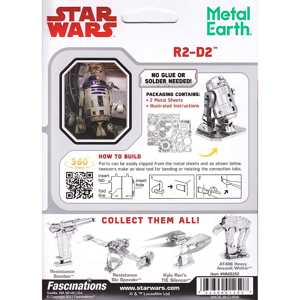 Fascinations Star Wars R2D2 Model Kit Metal Earth Fascinations