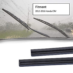 Replacement for Honda CRV 2012-2016, OTUAYAUTO Windshield Wiper Blade Refills - Replace OEM: 76622-STK-A02, 76632-STK-A02, 76732-T0A-003
